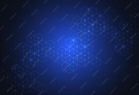 Premium Vector Abstract Technology Lines And Dots Connection Background Geometric Design