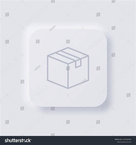Box Icon White Neumorphism Soft Ui Stock Vector Royalty Free 2236592067 Shutterstock