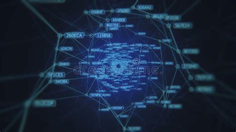 Plexus Fantasy Abstract Technology And Engineering Background With Original Digital Motion Stock