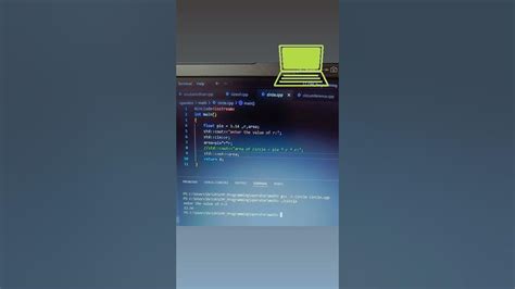 How To Calculate Area Of Circle In Cpp Language Cpp Program Cpp Programming Youtube