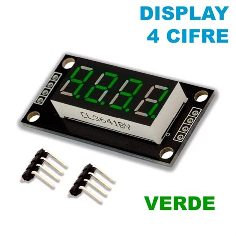Tm1637 Modulo Display 4 Cifre 056 Seriale Led Verde Arduino Eur 490