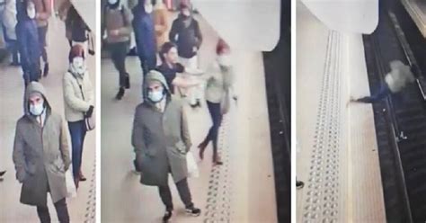 Video Il Pousse Sans Raison Une Femme Sur Les Rails Du Métro De