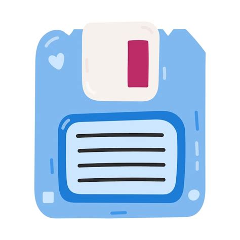 Premium Vector Cute Cartoon Floppy Disk For Information Storage From 90s And 00s Retro