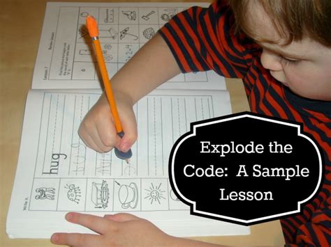 explode the code a sample lesson eclectic homeschooling
