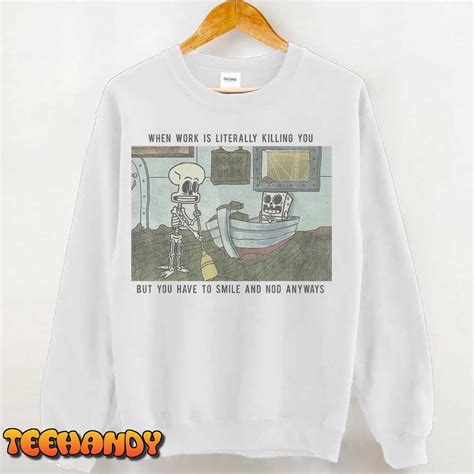 Spongebob Squarepants Smile And Nod Text Meme T Shirt