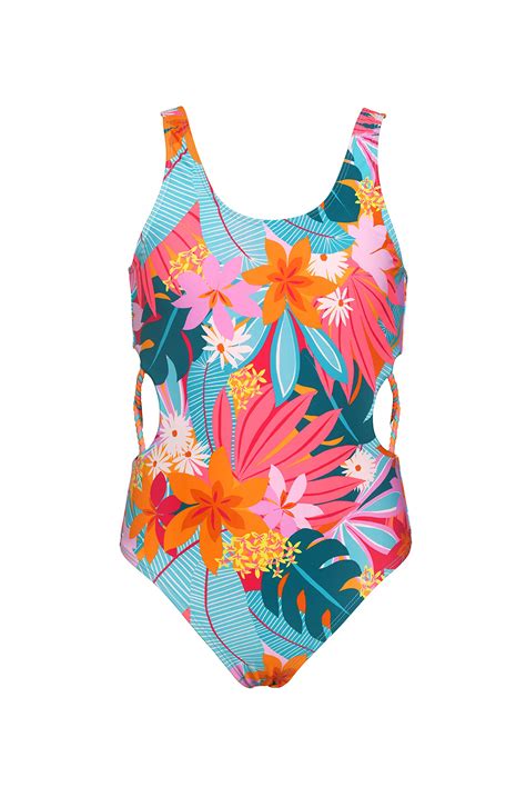 Hobie Girls One Piece Swimsuit Clothing Shoes And Jewelry