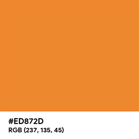 Ed872d Color Name Is Cadmium Orange