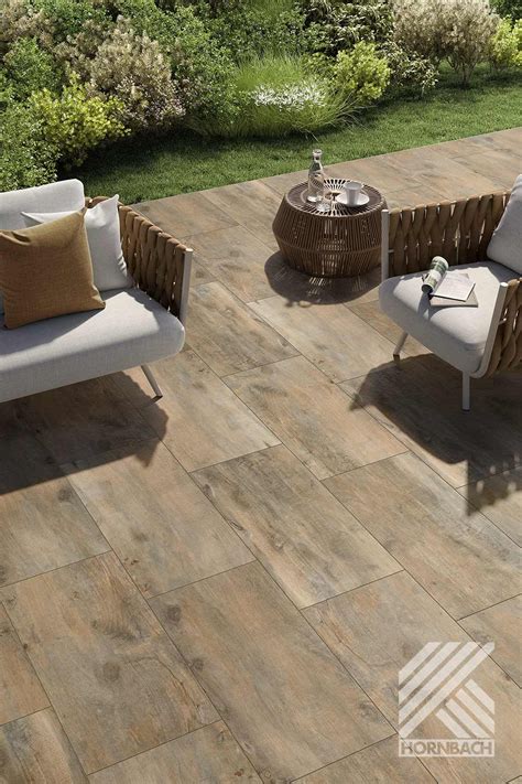 Flairstone Feinsteinzeug Terrassenplatte Wood Light Brown 90 X 45 X 2
