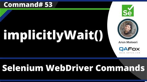 Implicitlywait Command Selenium Webdriver Youtube