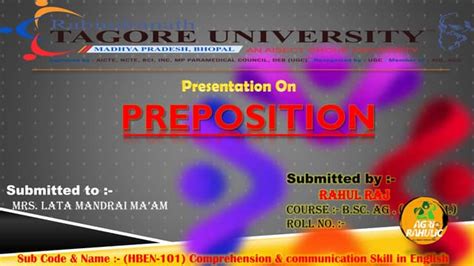 Preposition And Its Types Ppt