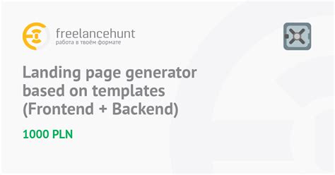 Landing Page Generator Based On Templates Frontend Backend