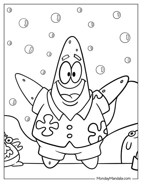 Patrick Star Coloring Page Furtive Printable