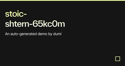 Stoic Shtern Kc M Codesandbox