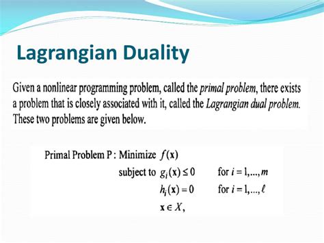 Ppt Convex Function And Lagrangia Duality Powerpoint Presentation