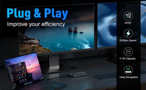 M 2 Nvme Sata Ssd Enclosure Adapter V Vcom Tool Free Usb 3 2 Gen 2 10gbps Nvme Pci E 6gbps Sata