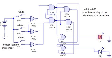 Line Follower Robot With Combinational Logic
