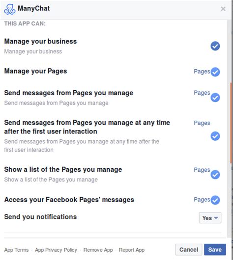Bots How To Request Page Messaging Permissions On Facebook Apps