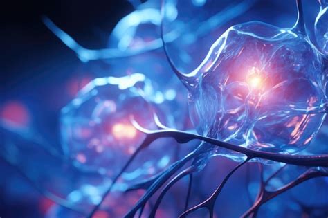 Ilustración De Estructura Neuronal Foto Premium