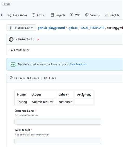 Make Issue Forms Available On Private Repositories Community Discussion Github