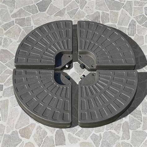 Baboom 187 Lb Coffee Polyester Plastic Patio Umbrella Base In The
