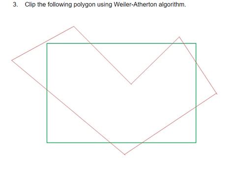 Solved 3 Clip The Following Polygon Using Weiler Atherton