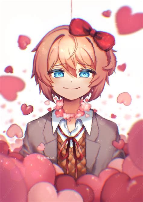 Sayori Doki Doki Literature Club Drawn By Seirense Danbooru