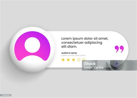 3d 버블 평가 배너 인용문 인포그래픽 따옴표를위한 소셜 미디어 게시물 템플릿 디자인 빈 말풍선 따옴표 거품 및 텍스트 상자 벡터 일러스트 레이 션 Eps10 3차원 형태에