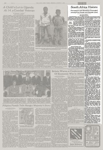 South Africa Visions The New York Times
