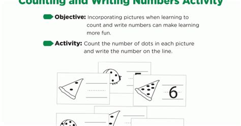 Counting And Writing Numbers Activity Ticonderoga