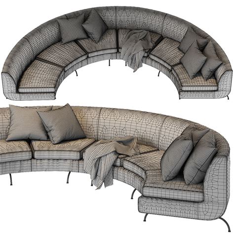 Modern Sofa Dubuffet Minotti 3d Model Cgtrader