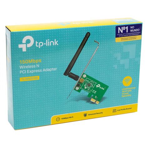 Placa De Rede Tp Link PCI Express 150Mbps TL WN781ND 1 ANTENA Arroba Computadores Tudo Em