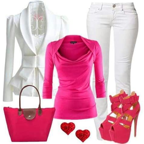 Love It Pink And White Casual Wear Pink And White Fashion Outfit