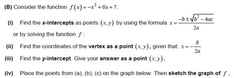 Solved B Consider the function f x x² x b Chegg com