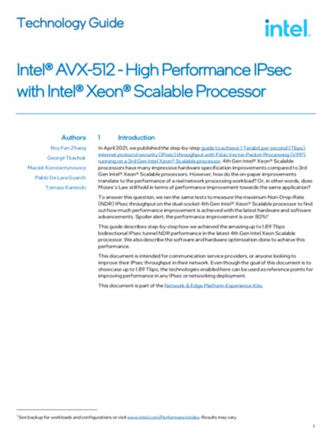 Intel® Avx 512 High Performance Ipsec With Intel® Xeon® Scalable