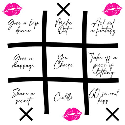 Adult Tic Tac Toe A Sexy Date Night Game Bold Bubbly