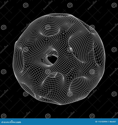 Abstract Vector Wireframe Sphere Stock Vector Illustration Of Path Modern 115103994