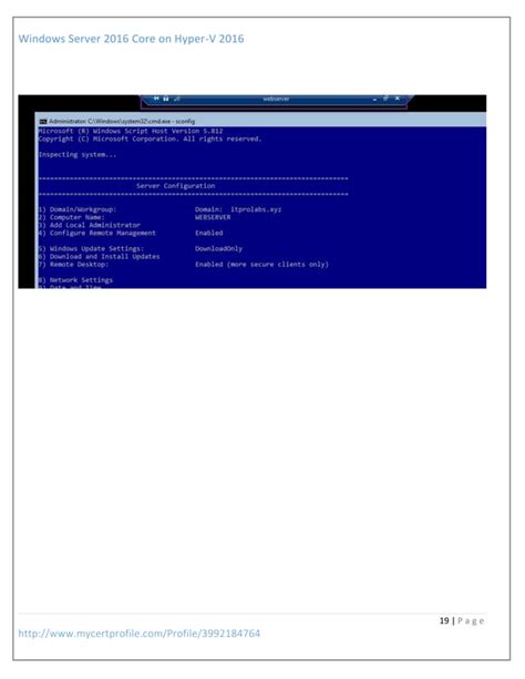 Install And Configure Windows Server 2016 Core On Hyper V 2016 Step By Step Pdf