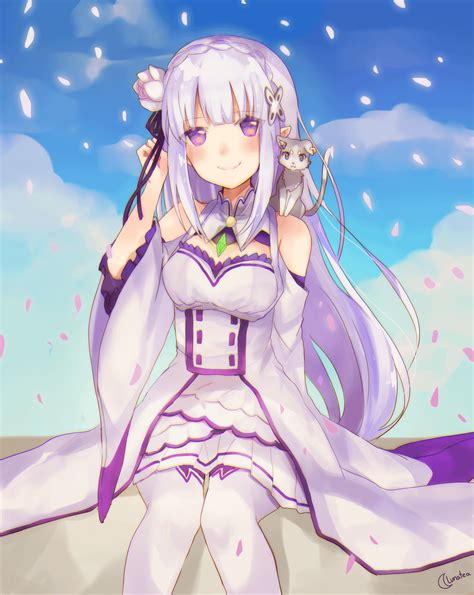 Emilia And Puck Rezero Kara Hajimeru Isekai Seikatsu Rawwnime