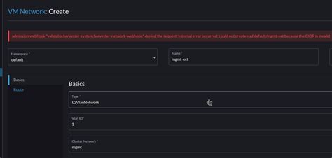 [bug] can t create a vm network · issue 3629 · harvester harvester · github