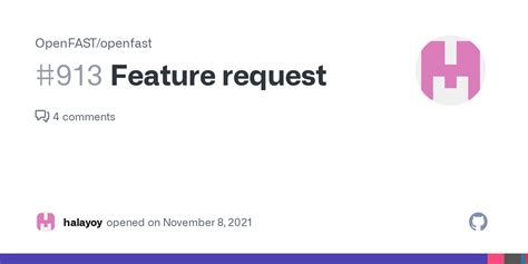 Feature Request · Issue 913 · Openfastopenfast · Github