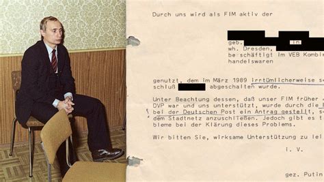 Wladimir Putin Der Russische Präsident Als Kgb Spion In Dresden Der
