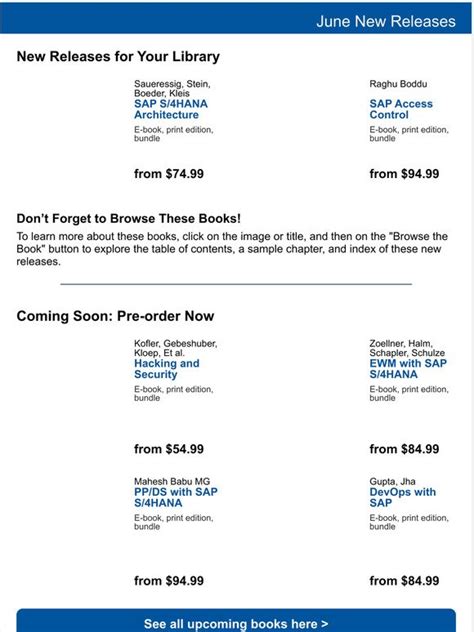 SAP Press Two New Books Now Available Explore SAP S HANA Architecture And SAP Access Control