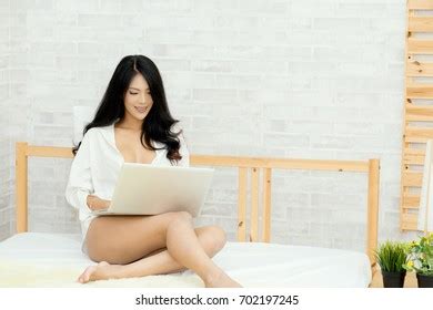 Sexy Beautiful Woman Playing Notebook On Stock Photo Shutterstock