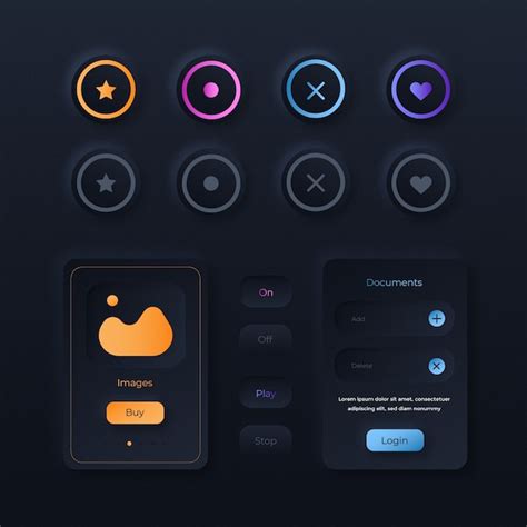 Premium Vector Gradient Colorful Web Button Set