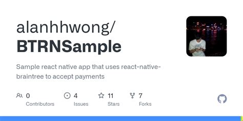 Github Alanhhwongbtrnsample Sample React Native App That Uses React