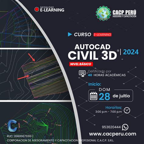 Cacp Perú Curso Autodesk Civil 3d Nivel Básico 2024 2 E Learning