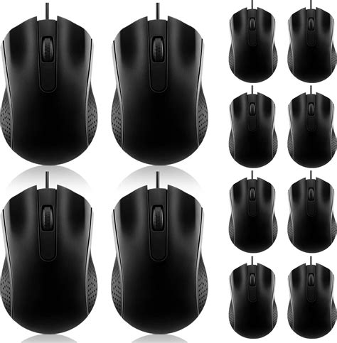 Hoteam 12 Pcs Wired Computer Mouse Bulk Cord Usb Computer