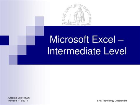 Ppt Microsoft Excel Intermediate Level Powerpoint Presentation