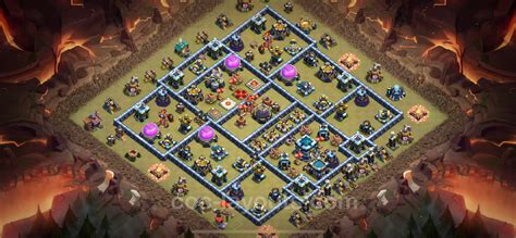 Best Anti 2 Stars War Base Th13 With Link Hybrid Town Hall Level 13
