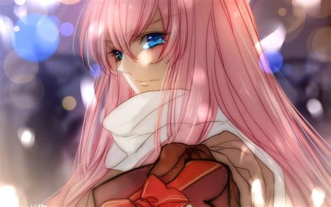 Anime Girl Blue Eyes Pink Hair Awesome Wallpaper Celebrities